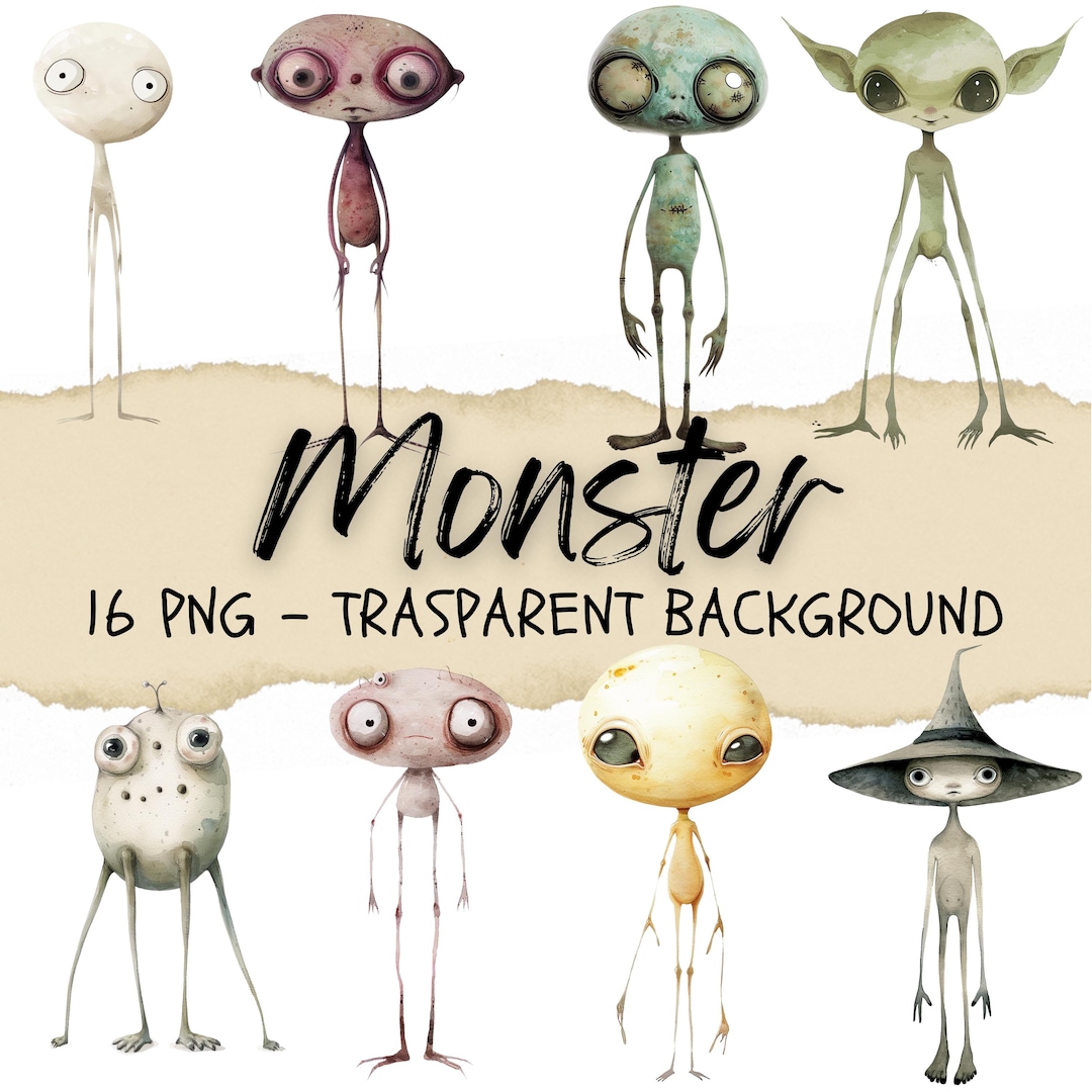 16 Monster Clipart, Alien Clipart, Cute Monsters, Halloween Clip Art ...