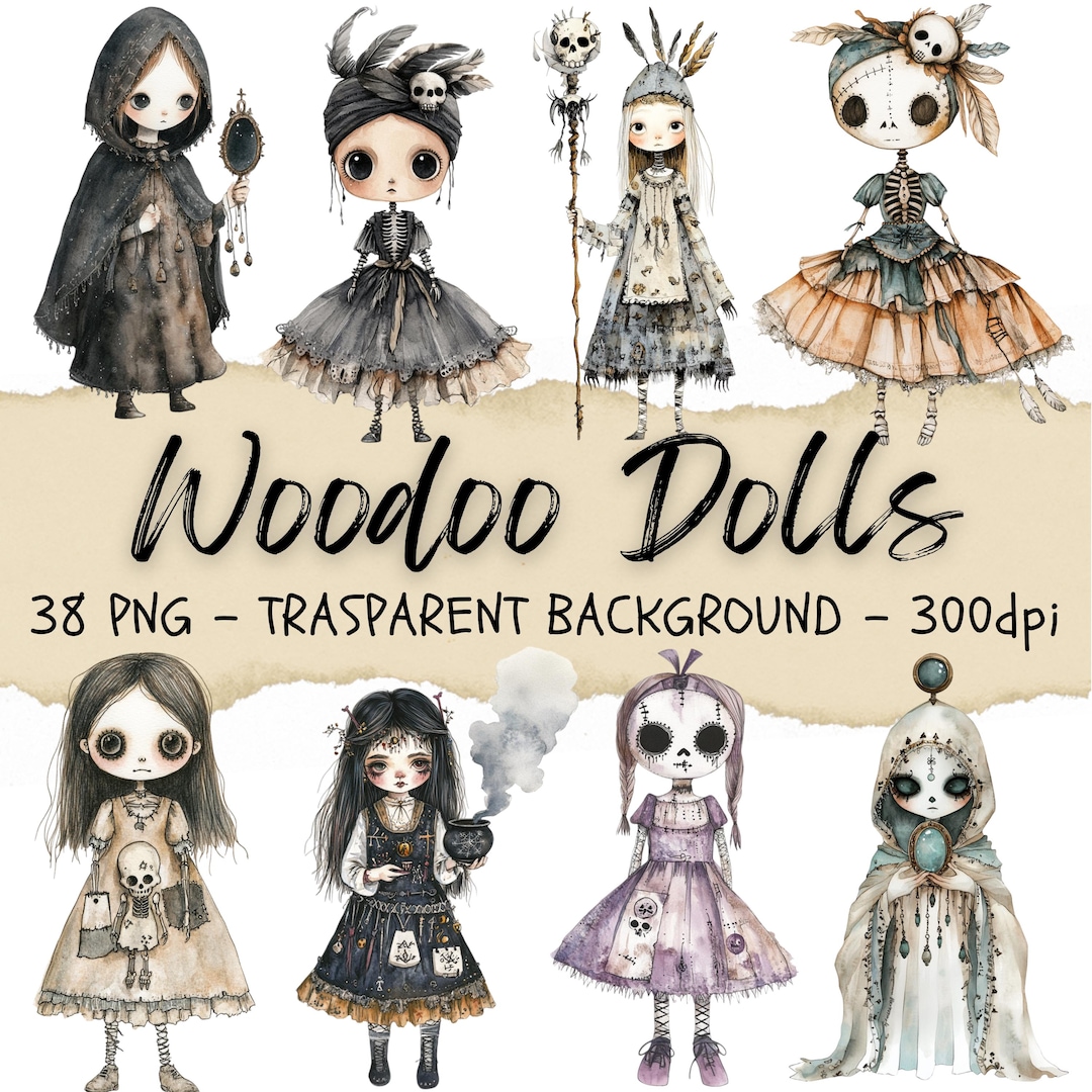 38 Woodoo Doll Clipart, Voodoo Doll, Creepy Clipart, Gothic Artwork ...