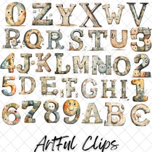 36 Whimsical, Alphabet Letters, Nursery Clipart, Fantasy Clipart, Abc ...