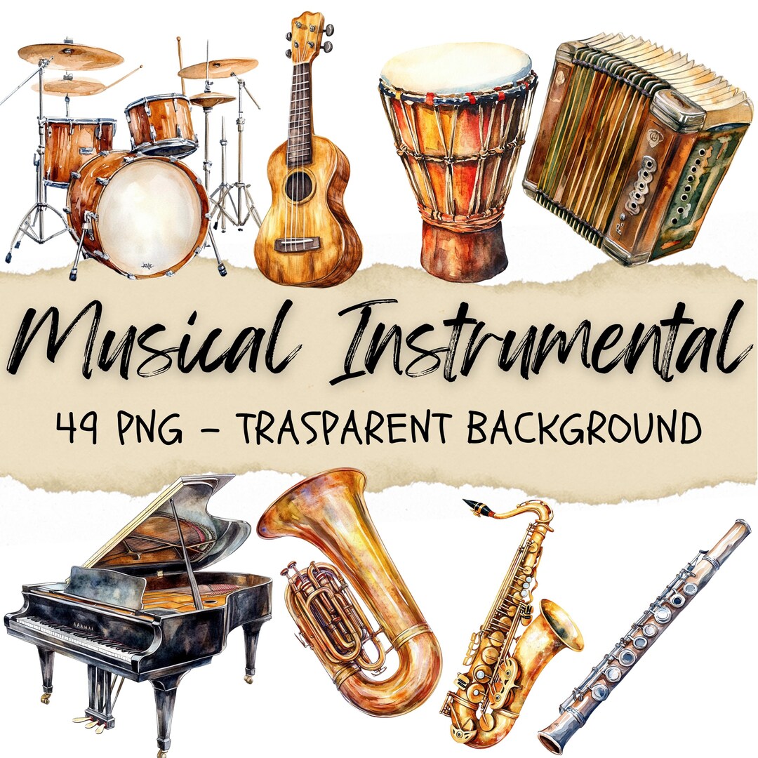 49 Musical Instrument Clipart, Musician Clipart, Guitar, Grand Piano ...