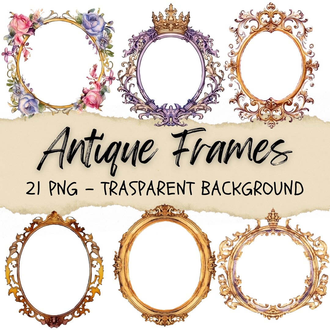 21 Antique Frame Clipart, Antique Gold Frames Png, Vintage Clipart ...