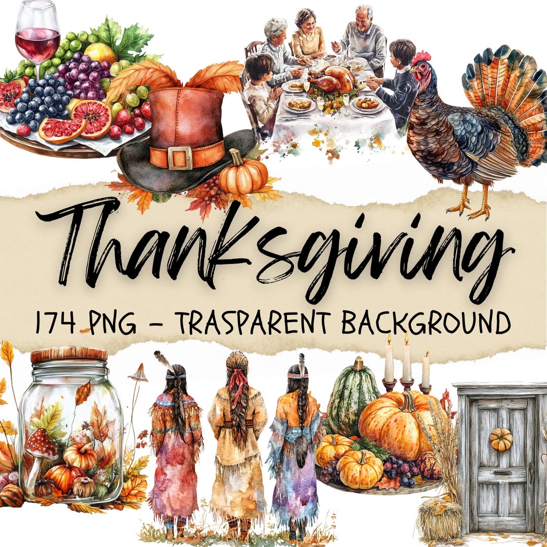 174 Thanksgiving Day Clipart, Turkey Clip Art, Happy Thanksgiving ...