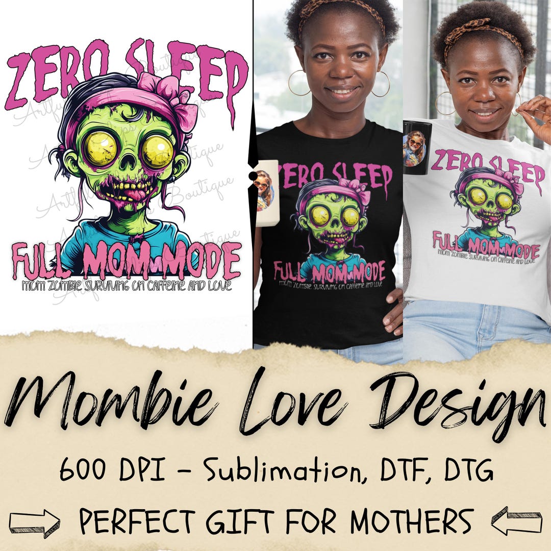 Creepy Mom, Zombie Mom, Dark Monster Png, Tired Mother, Gift for Her ...