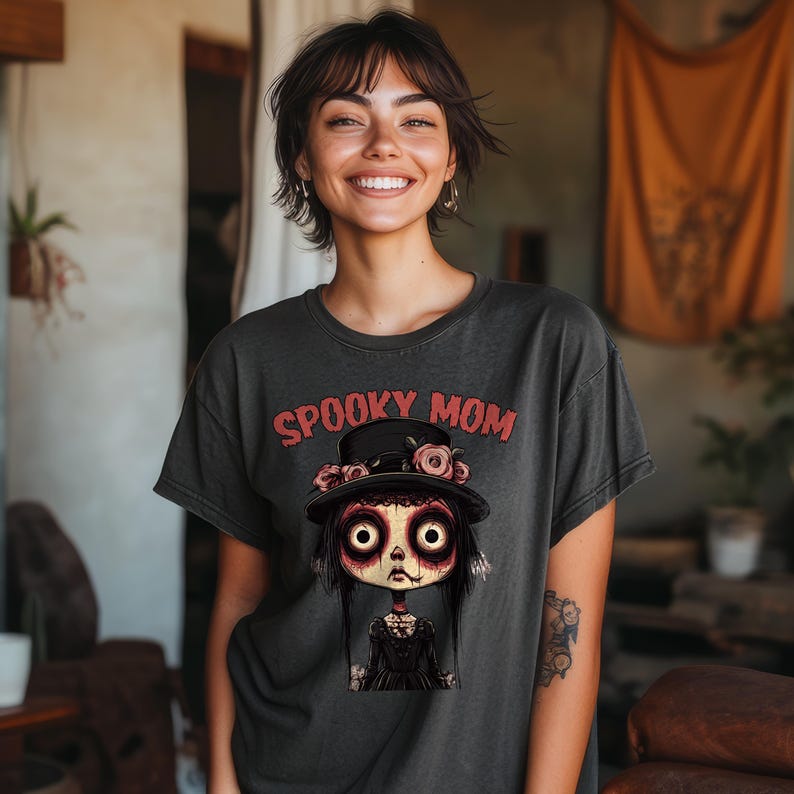 Creepy Doll Png, Spooky Mom, Horror Gothic Style, Mother's Day, Gift ...