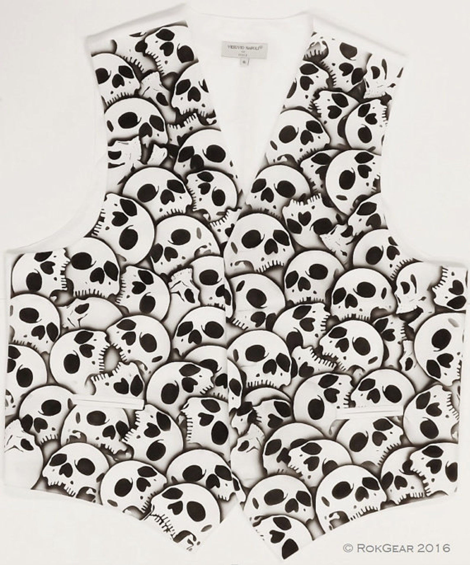 Rokgear Skull Design Men's Formal Vest Custom Skull Vest - Etsy