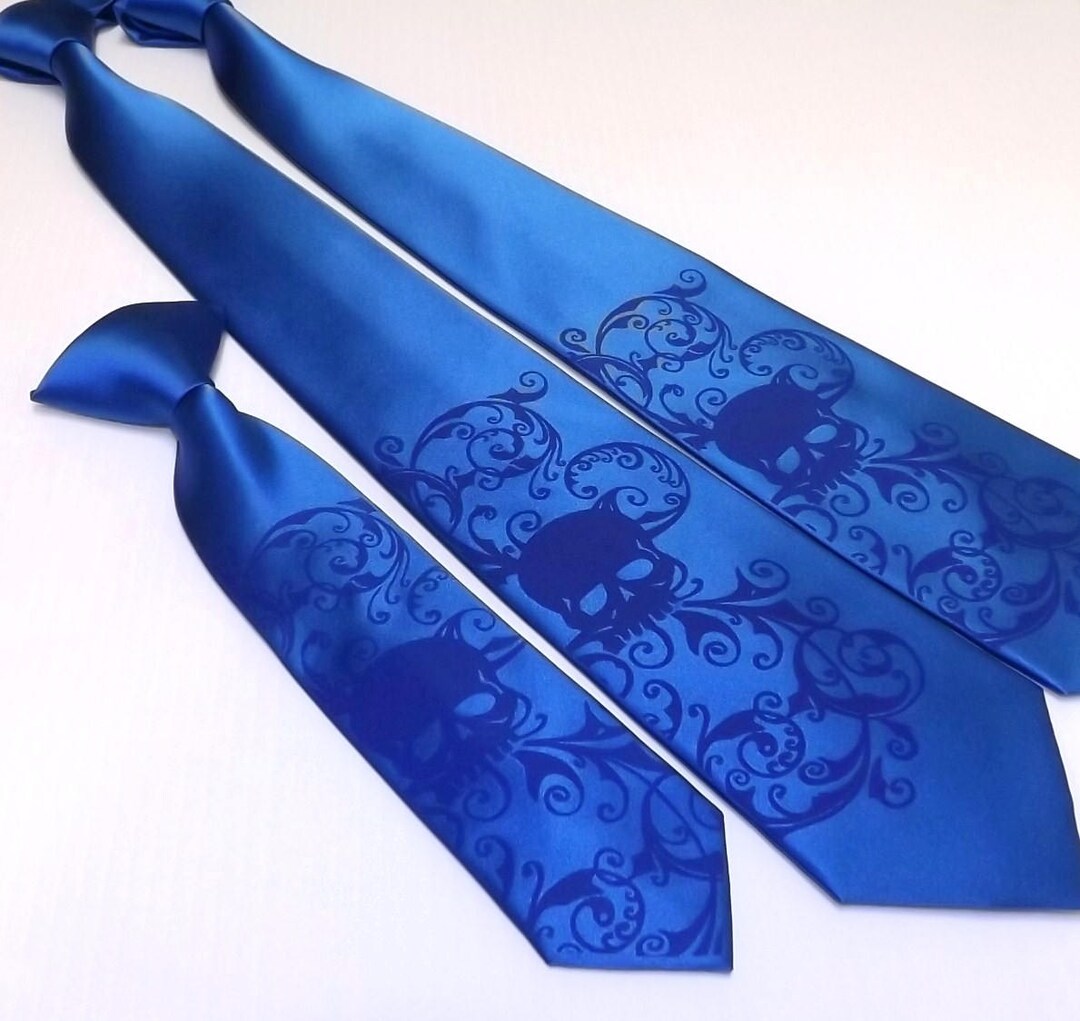 6 Skull Ties 5 Mens Neckties and 1 Boys Custom Color Neckties Print to ...
