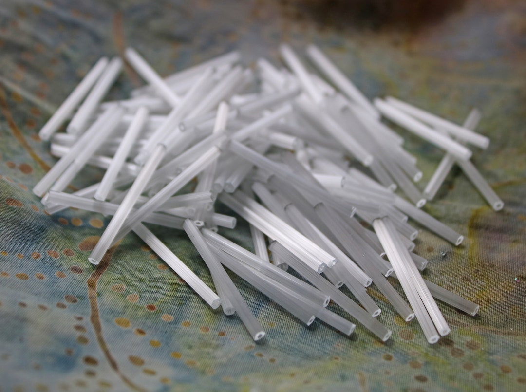 30mm Satin White Bugle Beads by Preciosa Bugle Beads, 40 Grams, 30912 ...