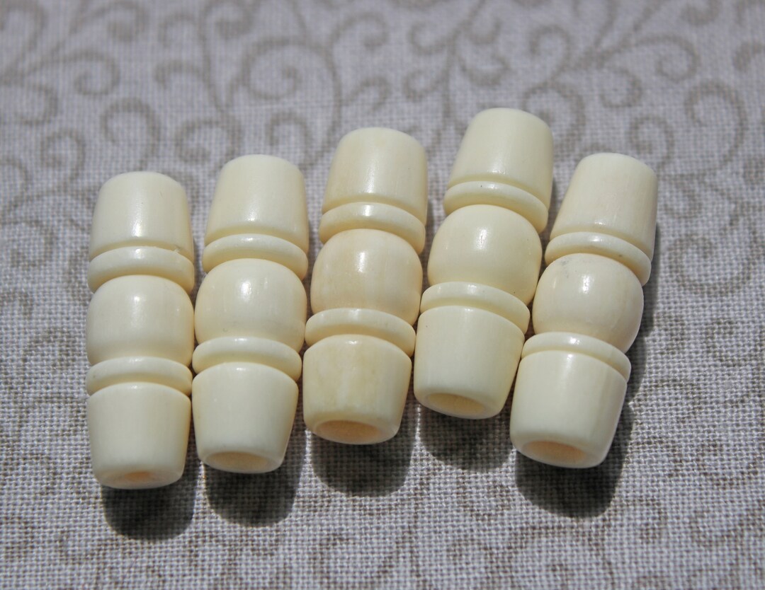 Carved Bone Ridged Tube Bead 1in (5 Beads) P153-C - Etsy