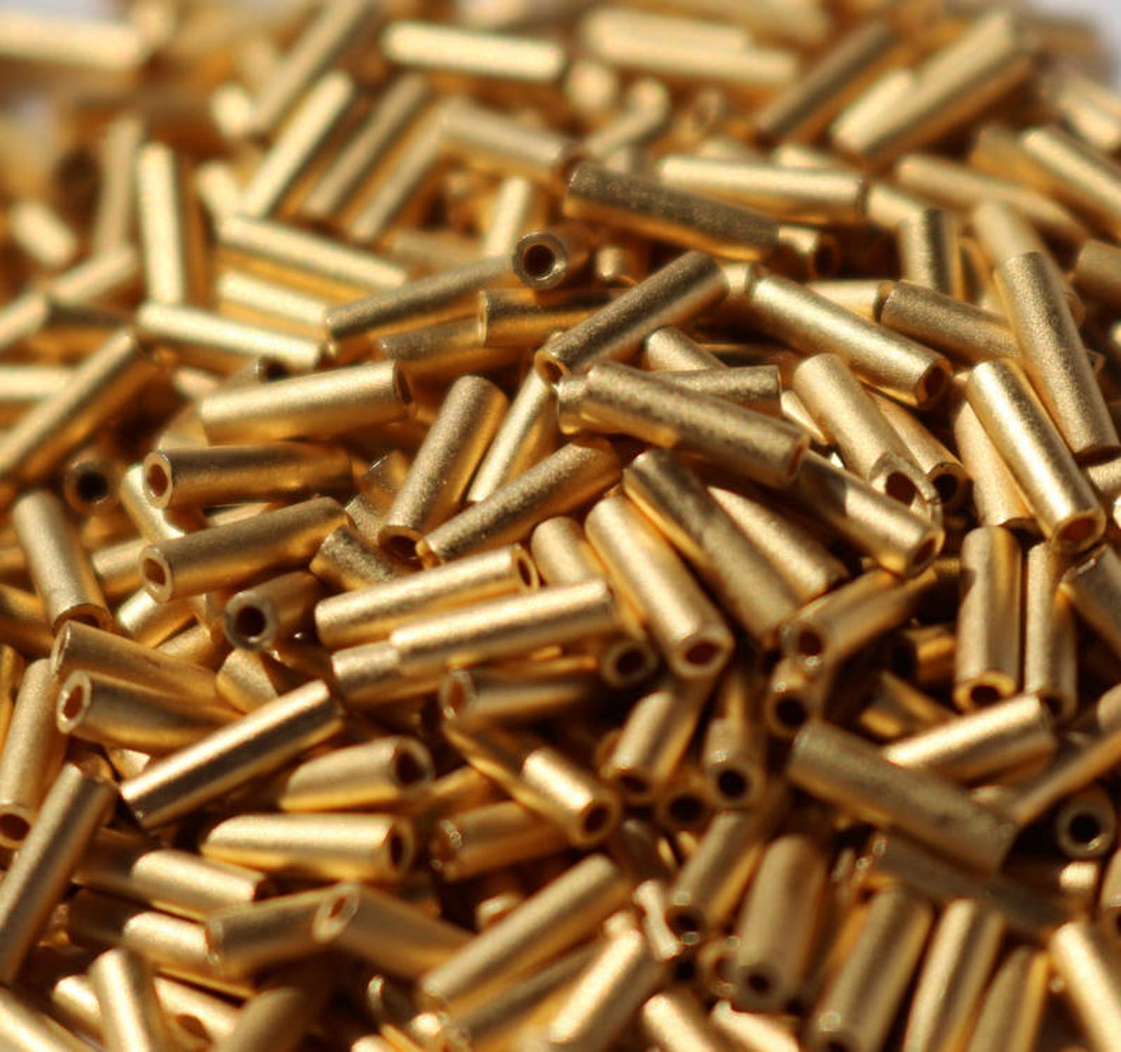 6mm Matte 24k Gold Plated Bugle or Fringe Miyuki Seed Bead 5 - Etsy