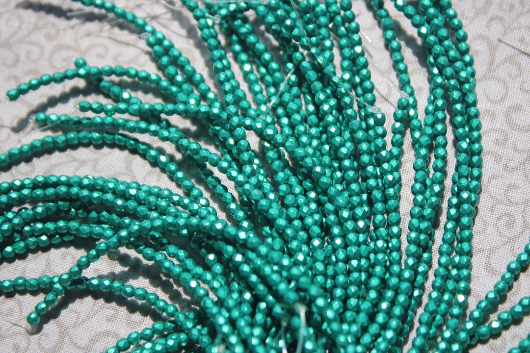 2mm Fire Polish Saturated Metallic Arcadia Czech Glass Beads (100 Beads ...