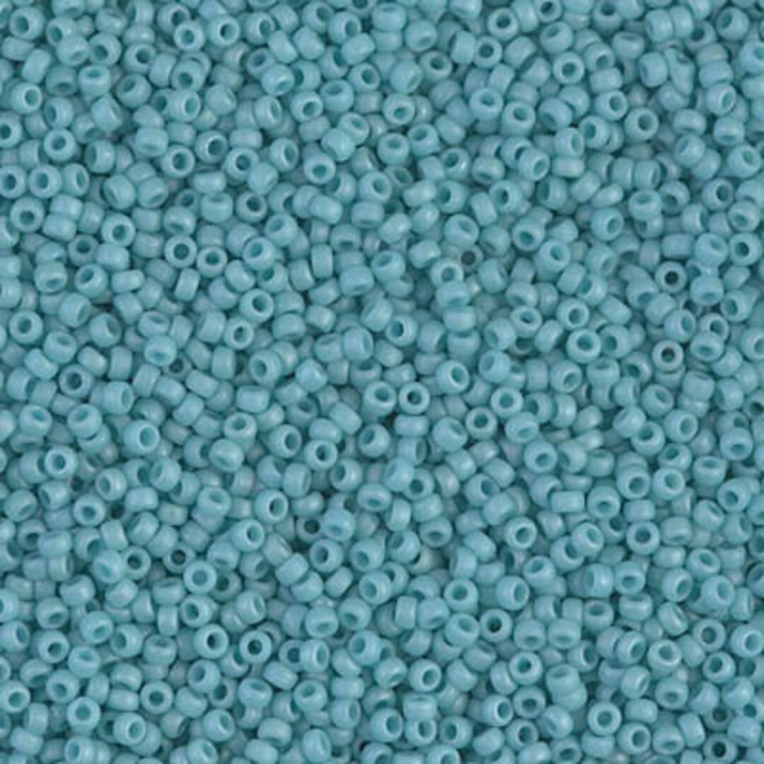 15/0 Matte Op Turquoise Blue Luster, 10 Grams, Miyuki Round, Color# 15 ...