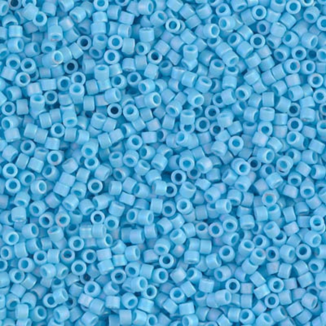 11/0 Matte Opaque Turquoise Blue AB, 10-gram Bag, 11-DB0879 - Etsy