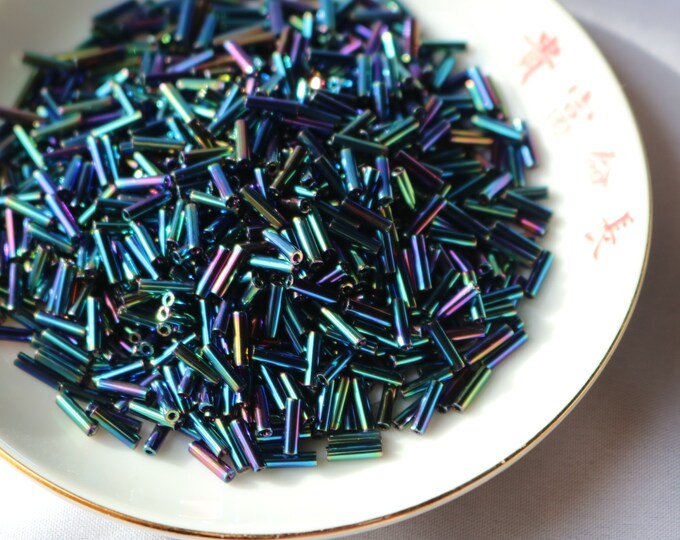 6mm Matte 24k Gold Plated Bugle or Fringe Miyuki Seed Bead, 5 Gram Bag ...