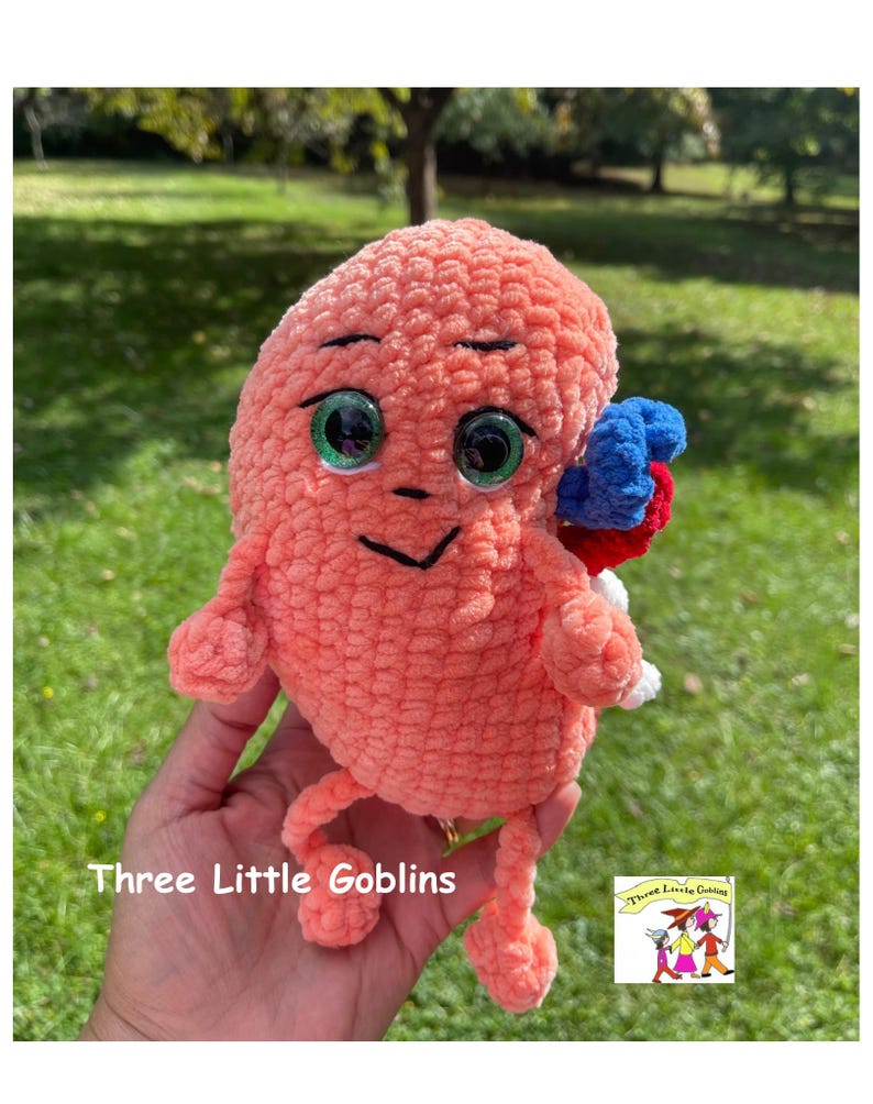 Pee-nelope the Kidney, No-sew Crochet Pattern - Etsy
