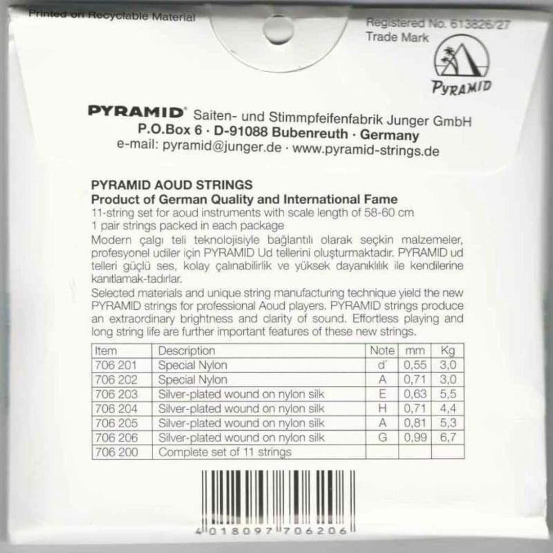 Professional Oud Strings Turkish Tuning Pyramid PSO-706 - Etsy