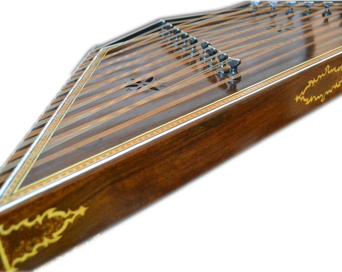 Om Santoor Santur Pt. Shiv Kumar Sharma Style by Kaayna Musicals, Teak ...