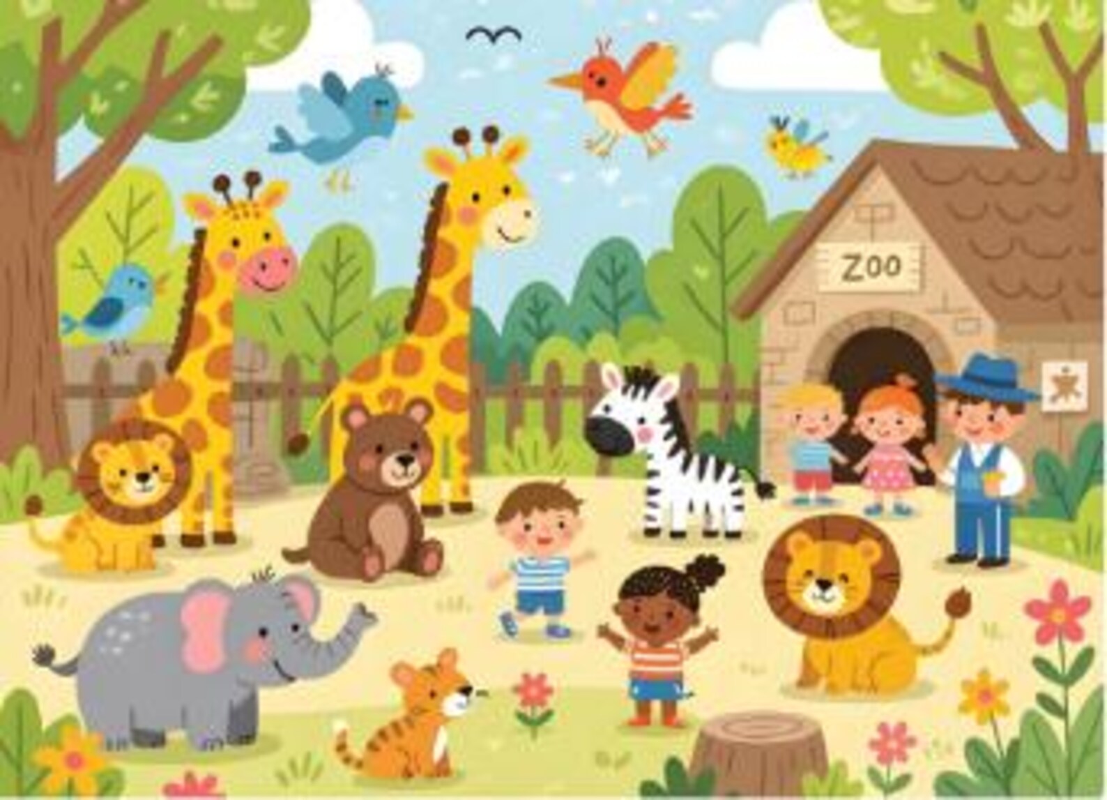 Visit the Zoo; Toddlers Jigsaw Puzzle in 35 or 60-pieces - Etsy