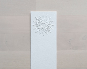 St. Anne’s Star Hand Embroidered Large Bookmark - Beige and Flax ...