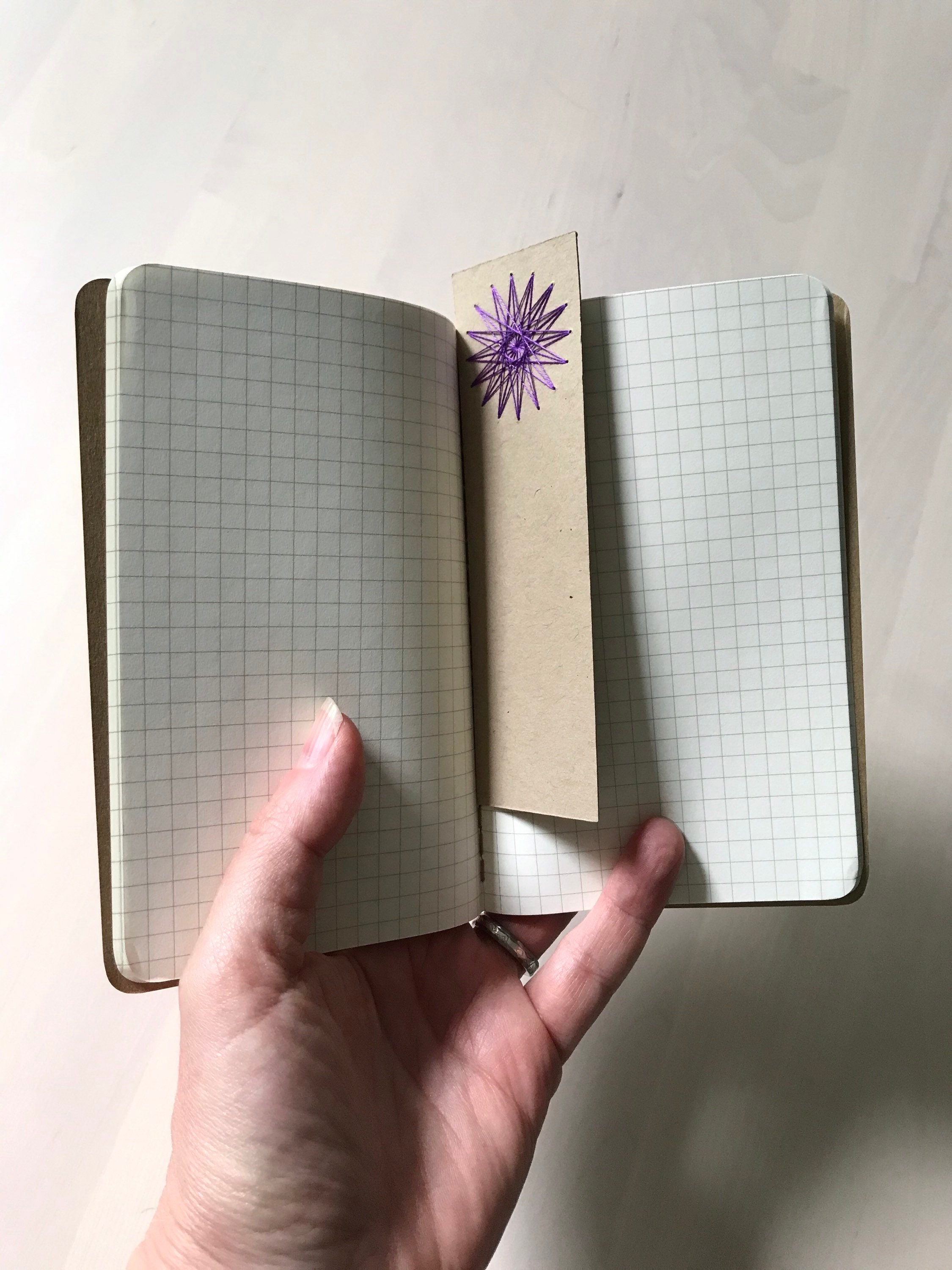 Hand-embroidered Pocket Notebook & Bookmark Matching Set - Etsy