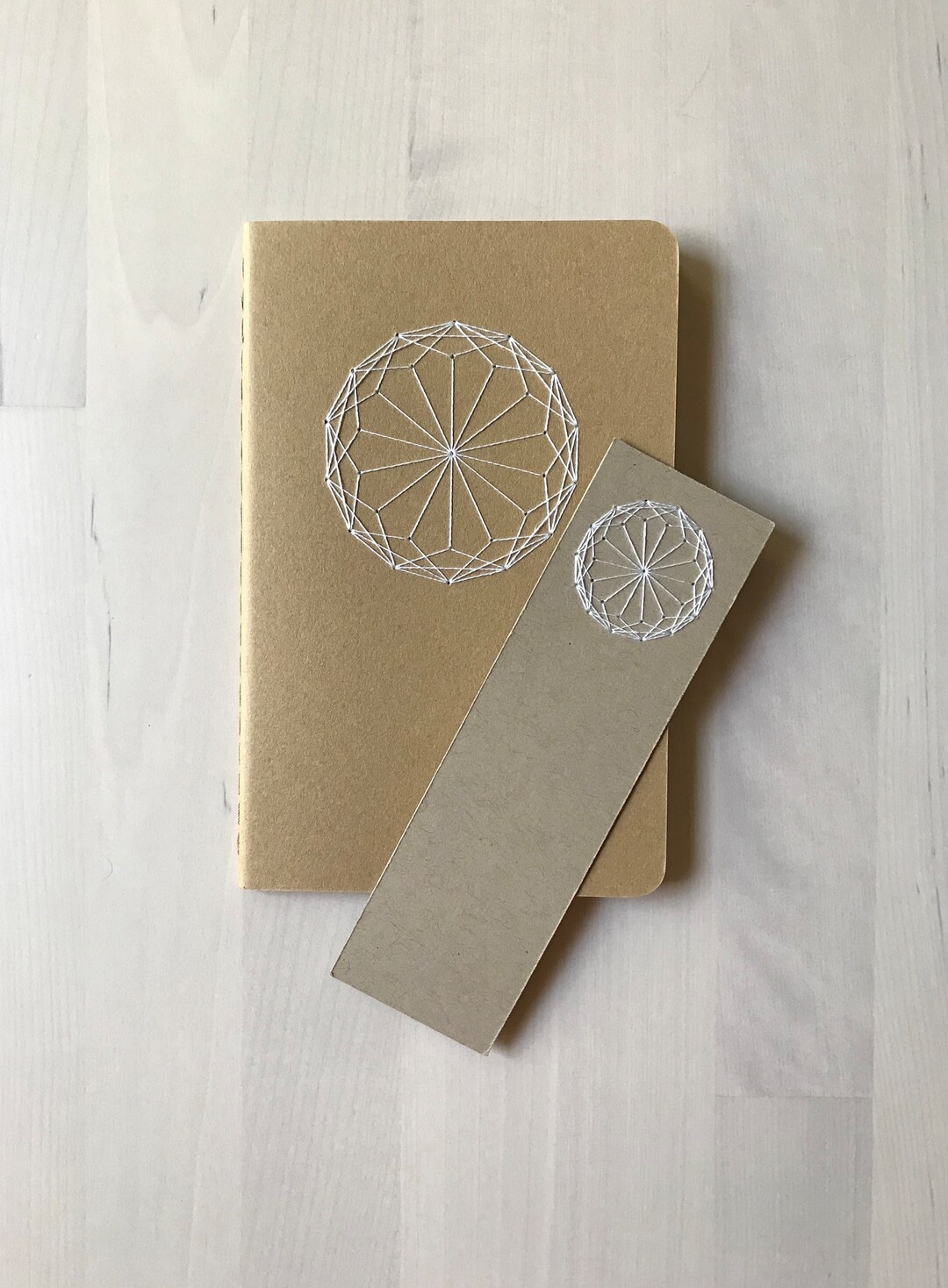 Hand-embroidered Pocket Notebook & Bookmark Matching Set Sacred ...