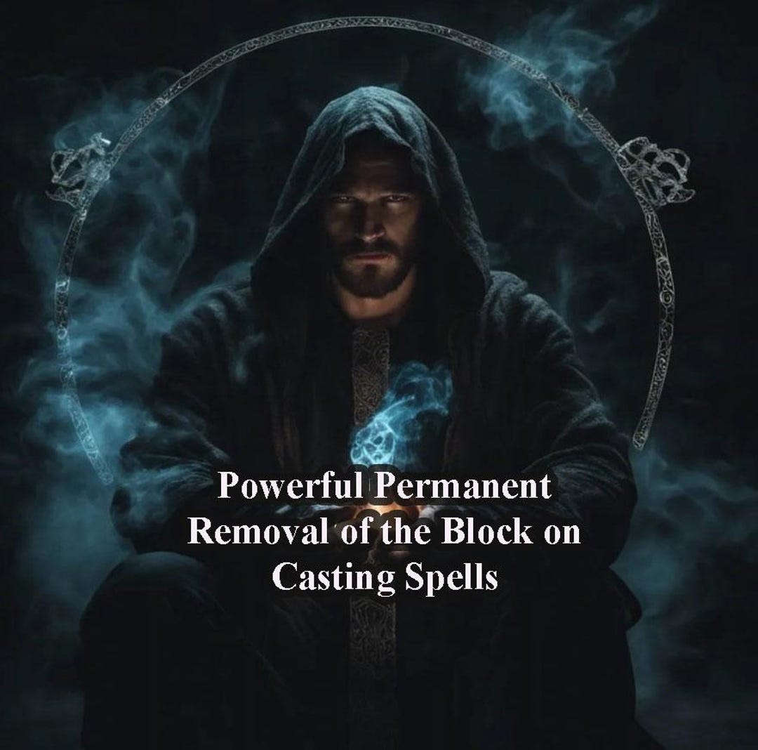 Powerful Permanent Removal of the Block on Casting Spells, Spell Block ...