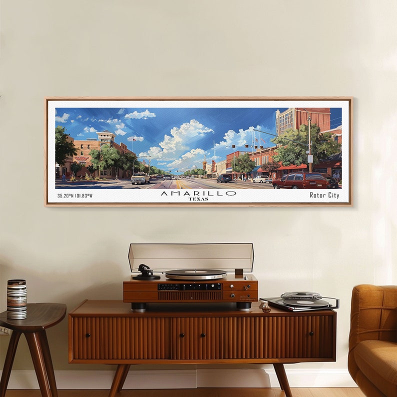Amarillo Cityscape Print: Scenic Texas Wall Art (canvas or Poster) - Etsy