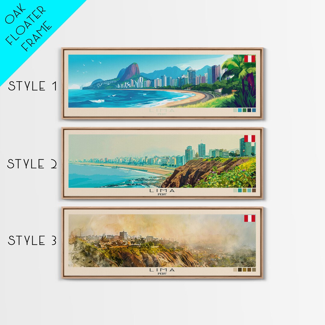 Panoramic Lima, Peru Canvas Print: Travel Art Poster - Etsy