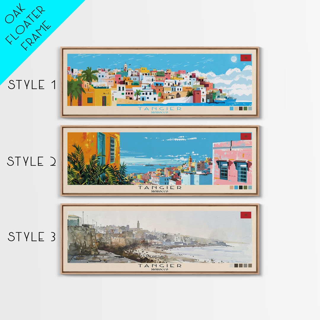 Tangier, Morocco Panoramic Canvas Print, Tangier, Morocco Painting ...