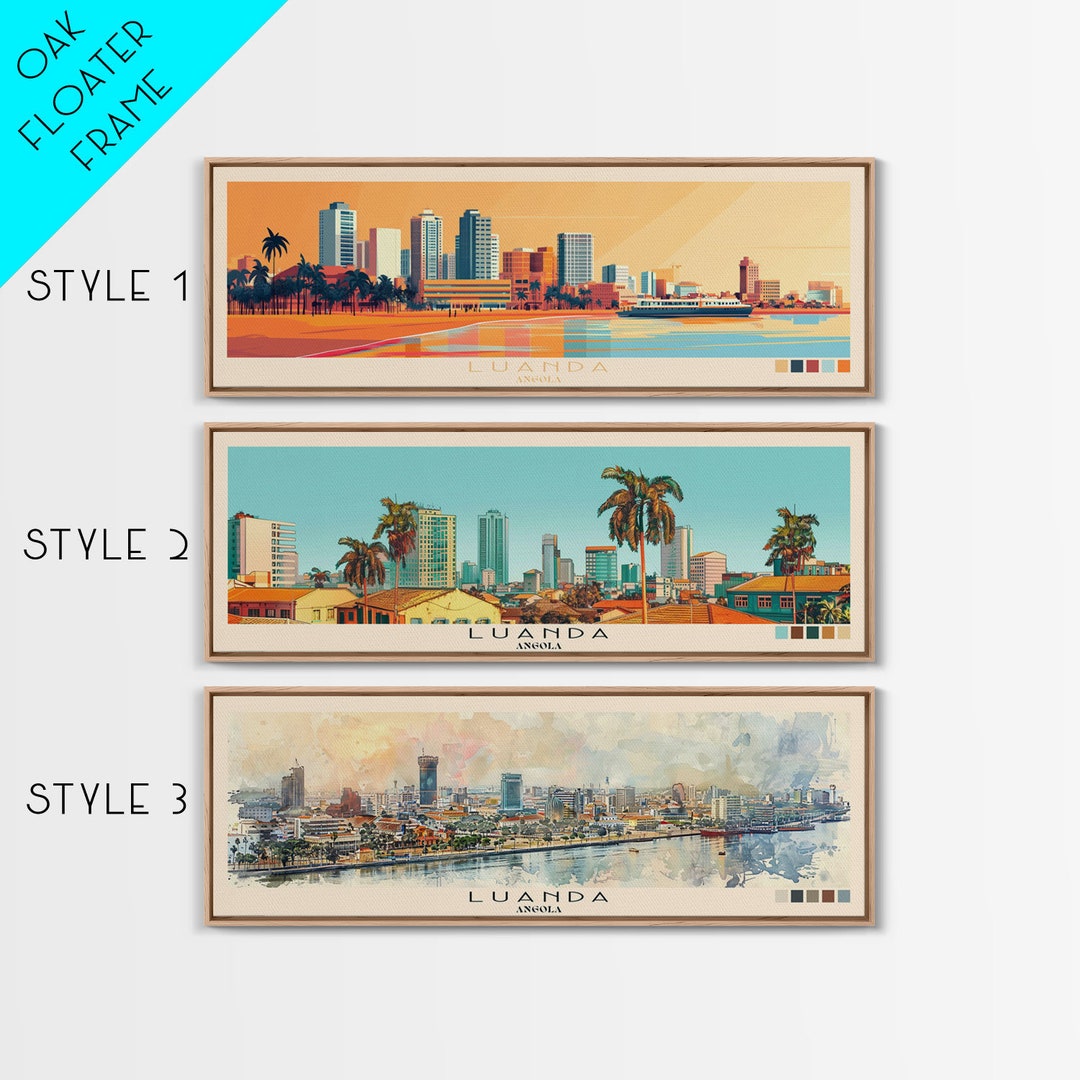Panoramic Luanda, Angola Canvas Print, Luanda, Angola Painting, Angola ...