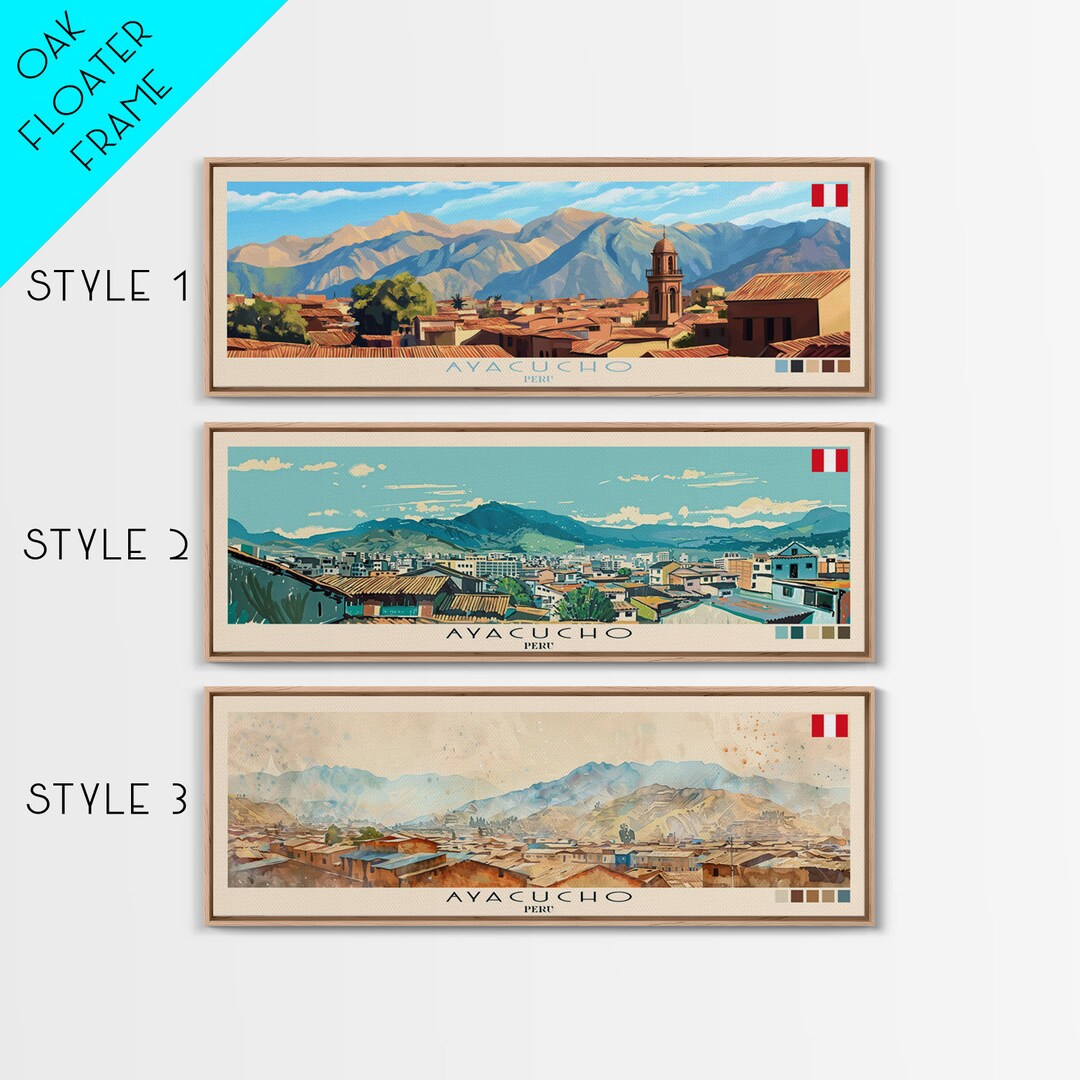 Panoramic Ayacucho, Peru Canvas Print, Ayacucho, Peru Painting, Peru ...
