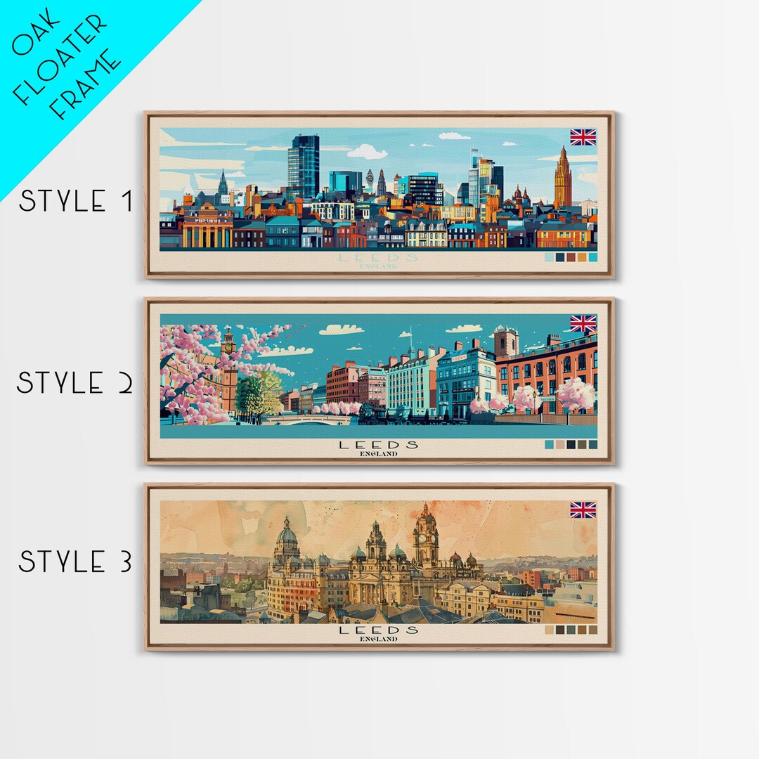Leeds Cityscape Canvas Print: Travel Wall Art - Etsy