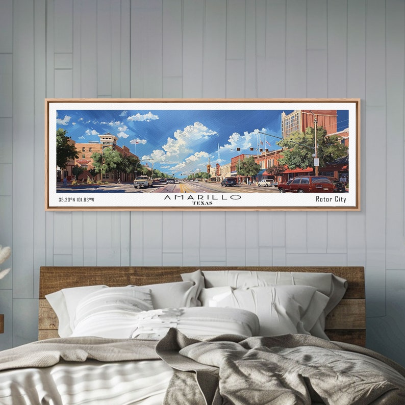 Amarillo Cityscape Print: Scenic Texas Wall Art (canvas or Poster) - Etsy