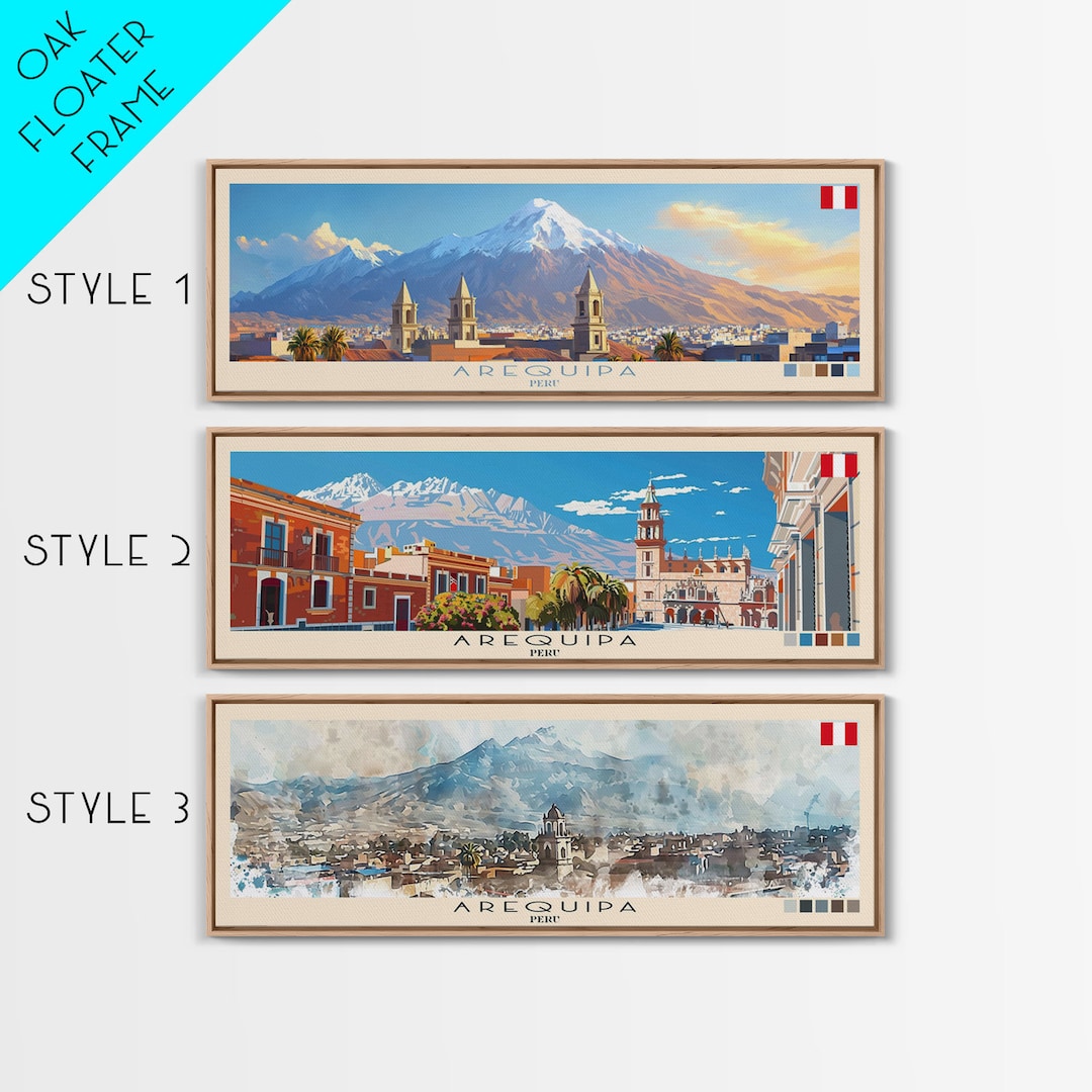 Arequipa Peru Canvas Print: Vibrant Panoramic View - Travel Decor - Etsy