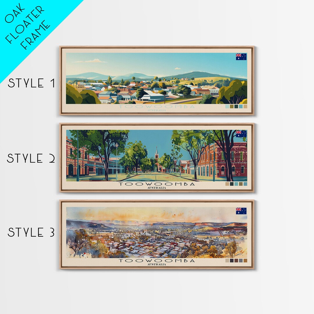 Toowoomba Travel Canvas Print - Vibrant Nature Inspired Wall Art - Etsy