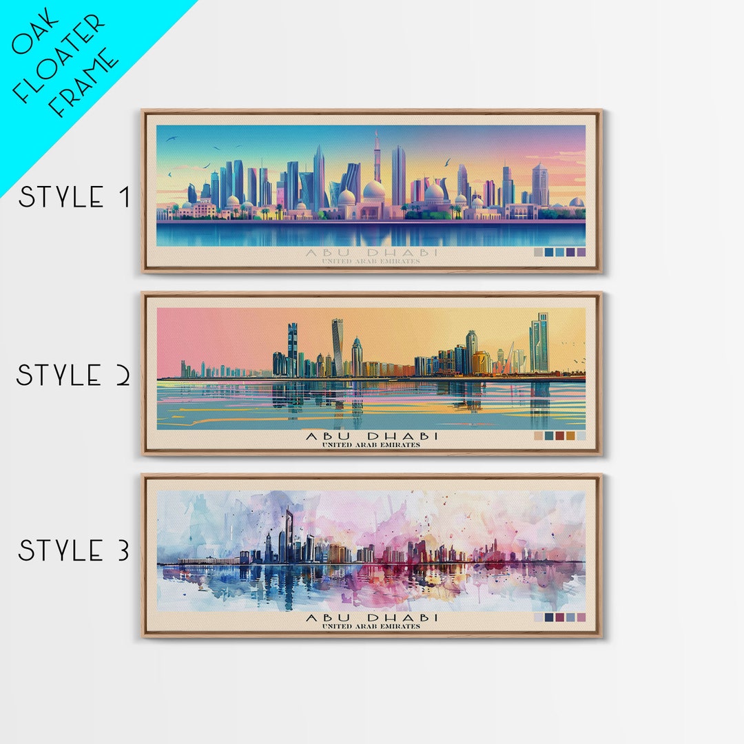 Abu Dhabi Canvas Print, UAE Skyline, Modern City Art (ready to Hang) - Etsy