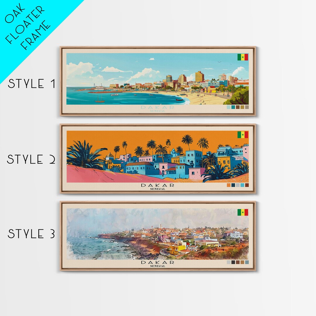Dakar Senegal Wall Art: Panoramic Canvas Print - Travel Decor - Etsy