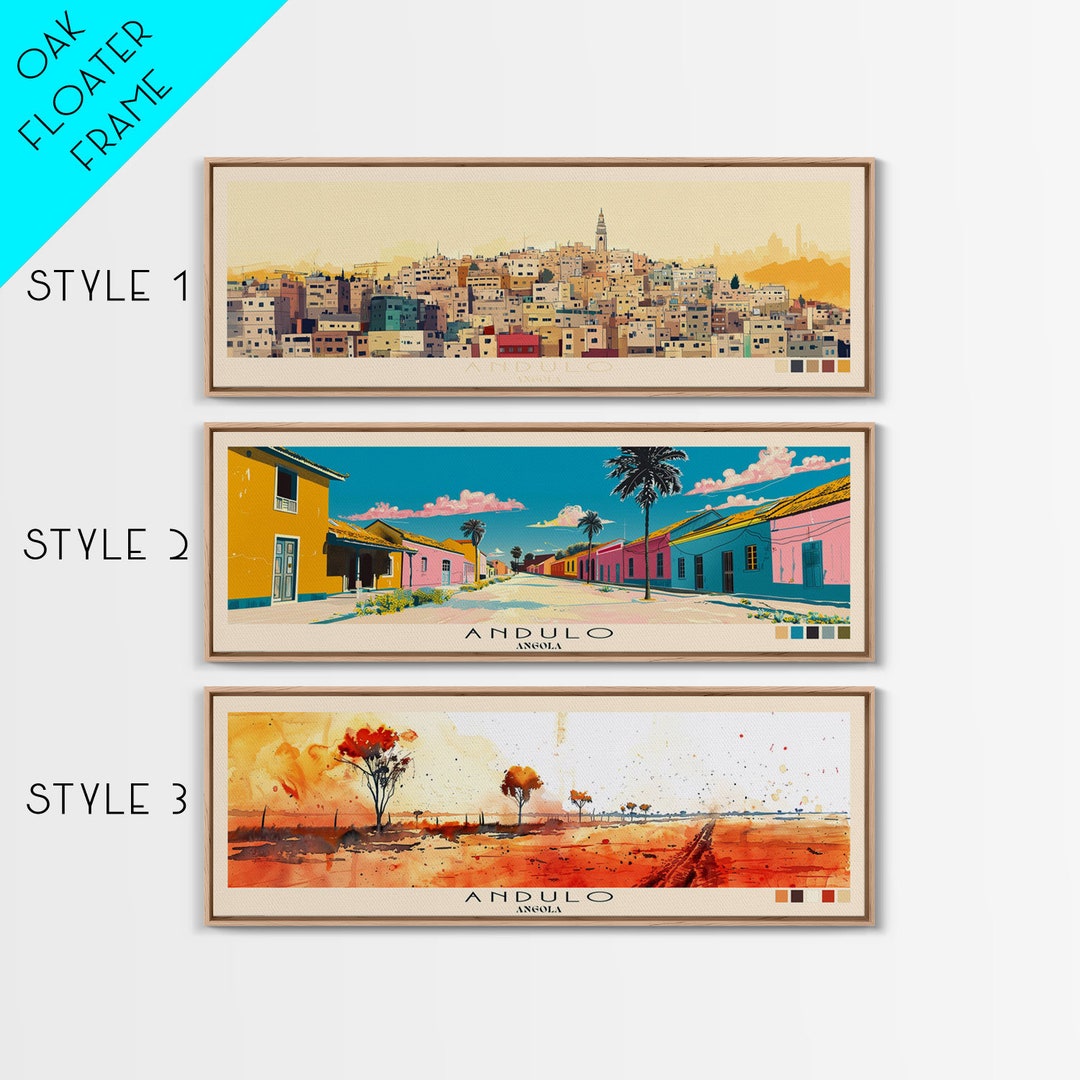 Panoramic Andulo, Angola Canvas Print, Andulo, Angola Painting, Angola ...