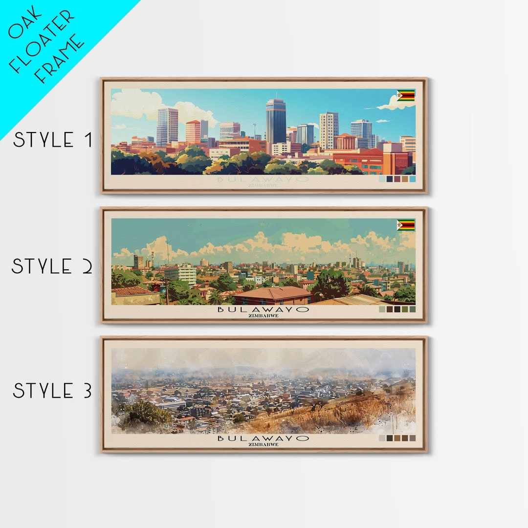 Bulawayo Zimbabwe Canvas Print - Panoramic Travel Wall Decor - Etsy