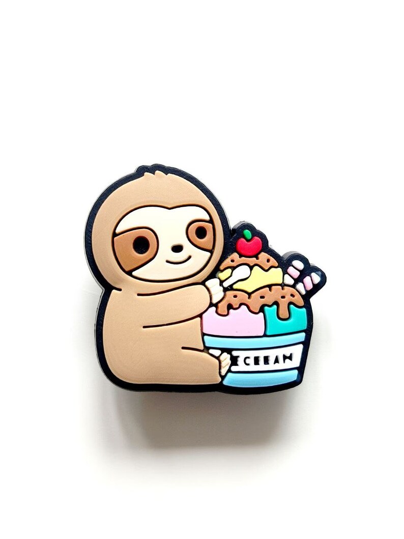 Summer Sloth Beach Party Charms PVC Clog Decoration Accessories - Etsy UK