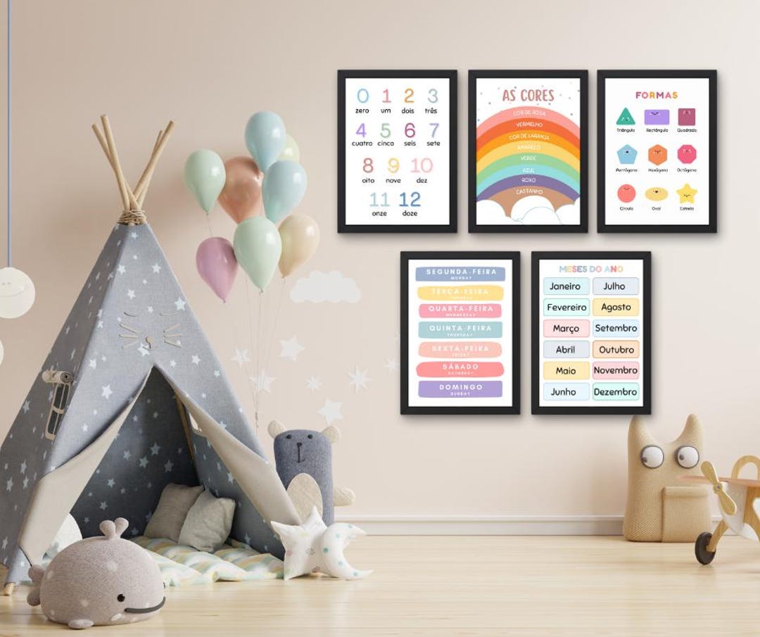 Portuguese Language Posters With Vocabulary and Pictures DIGITAL FILE ...
