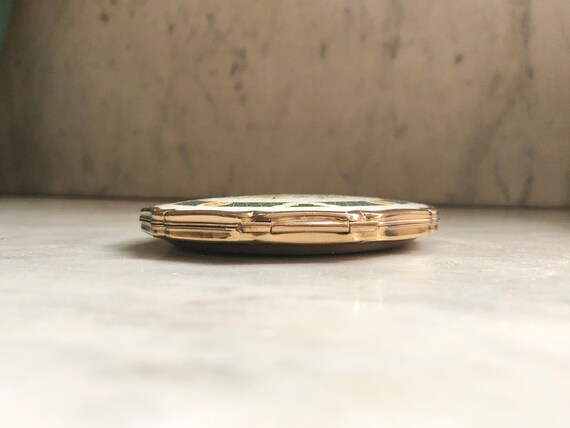 Stratton Floral Basket Powder Compact - Gem