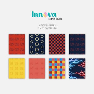 Sonic & Shadow Digital Papers: Scrapbooking Backgrounds (instant ...