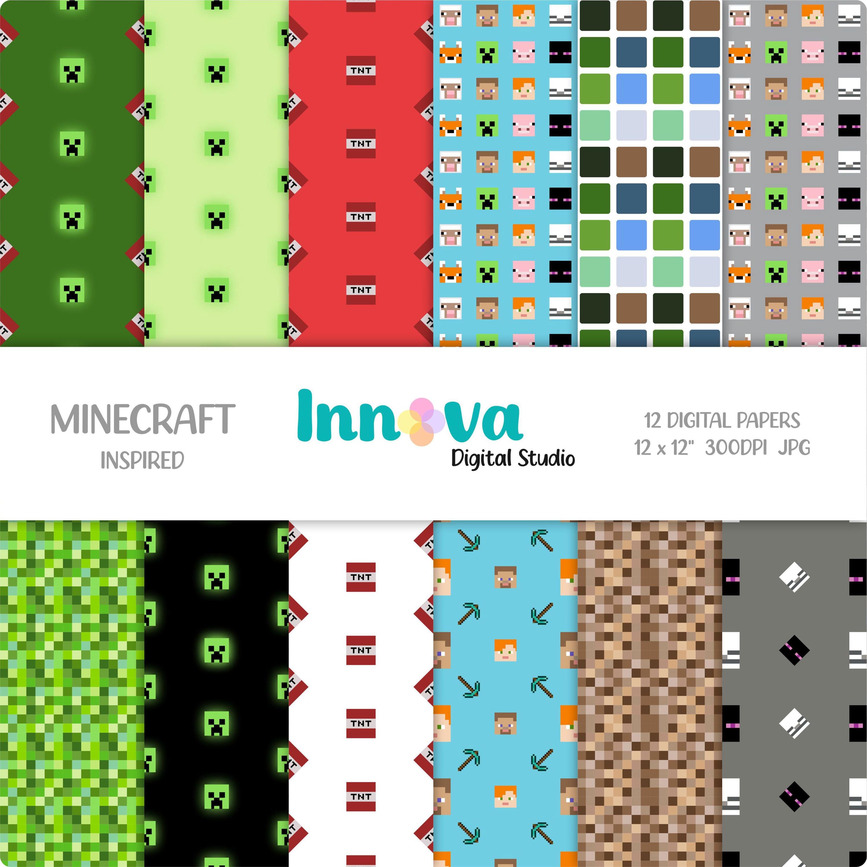 Minecraft Digital Papers, Minecraft Digital Paper, Minecraft Background ...