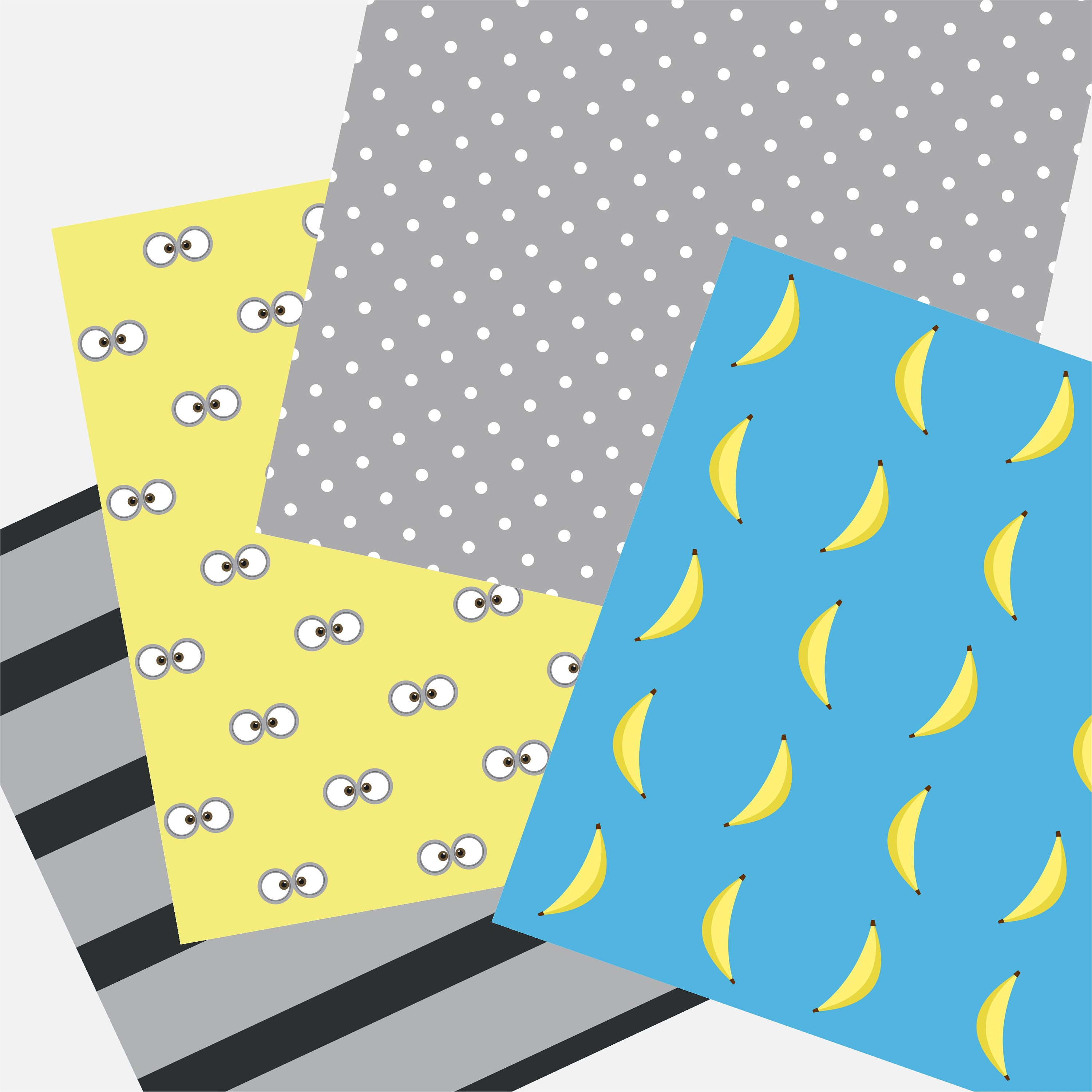 Minions Inspired Digital Papers: Scrapbooking Background (instant ...