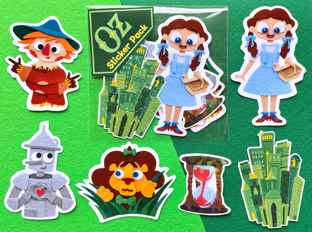 Oz Sticker Pack | Set of 6 Wizard of Oz Stickers | Emerald City ...