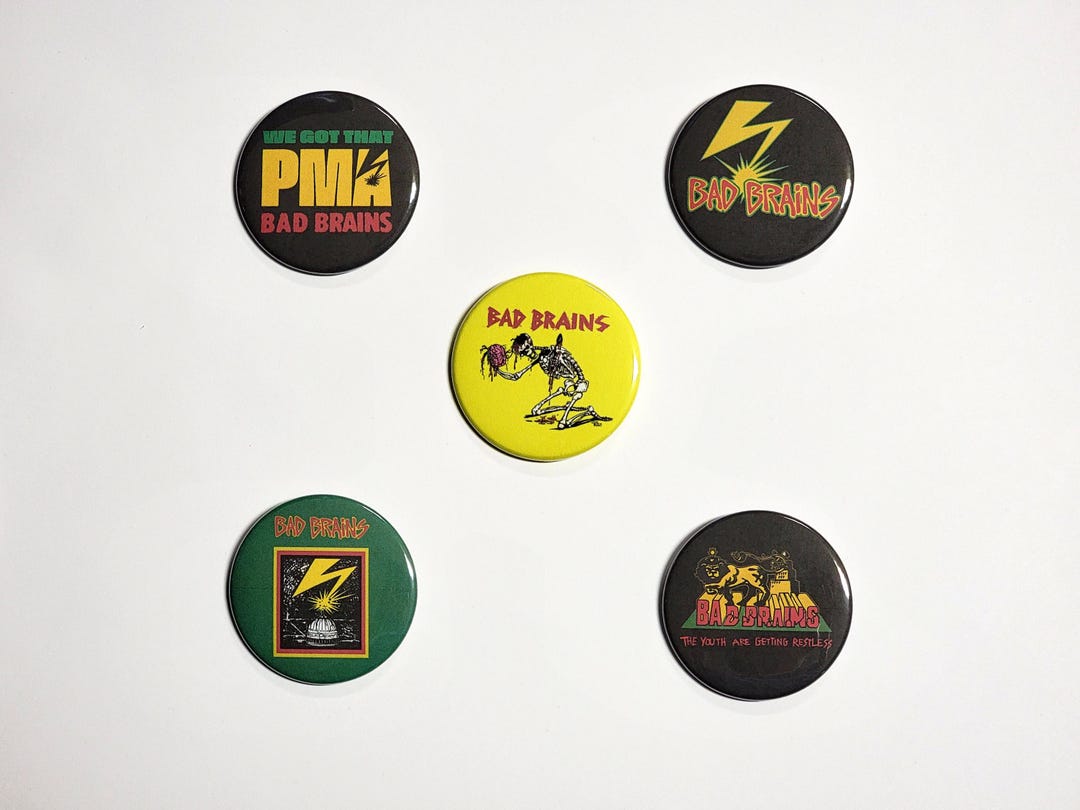 Bad Brains Pins Buttons Punk Rock Band Large Pins 2.25 Inches - Etsy