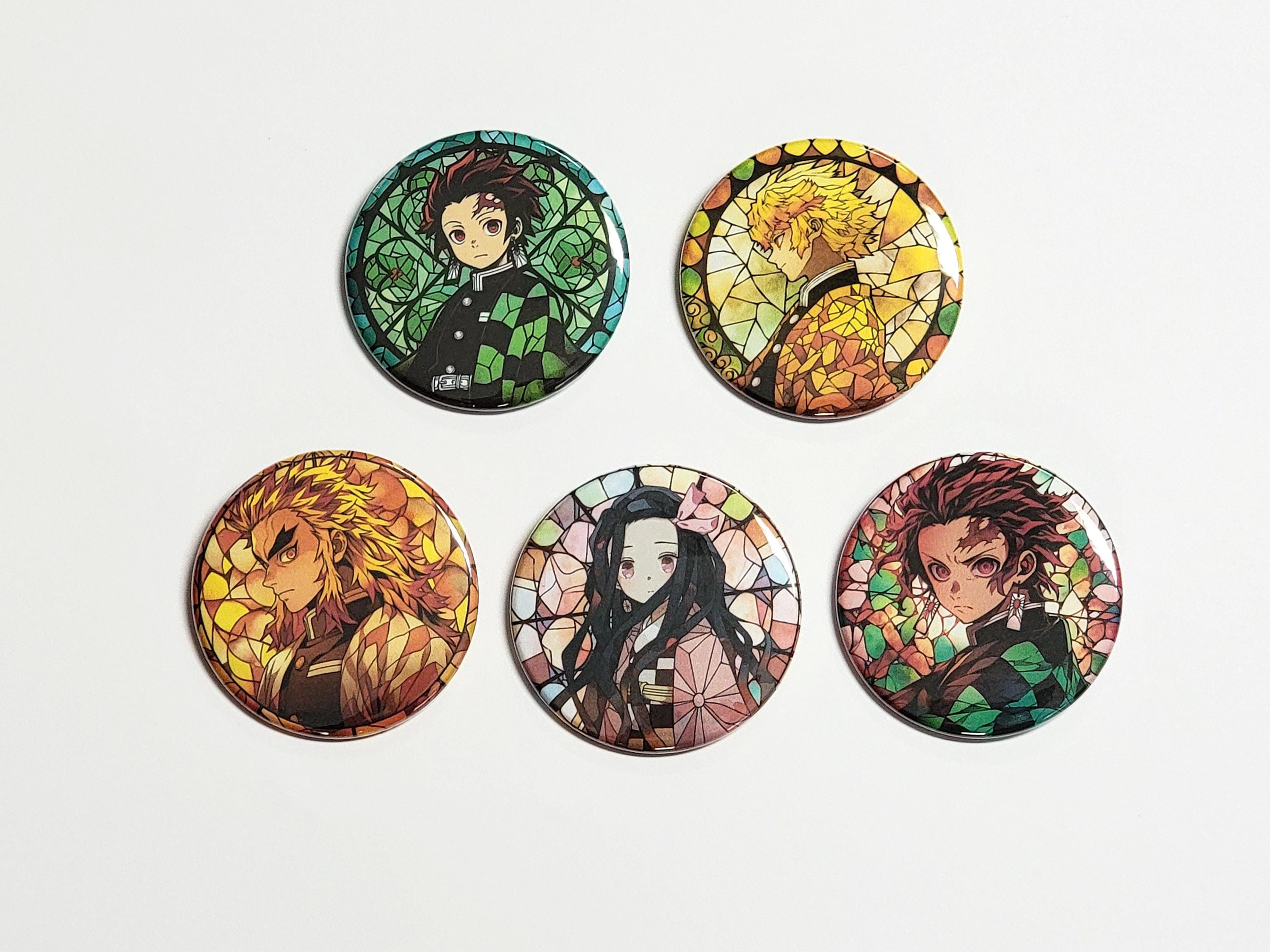 Demon Slayer Pins Buttons Tanjiro Kamado Nezuko Zenitsu Agatsuma ...