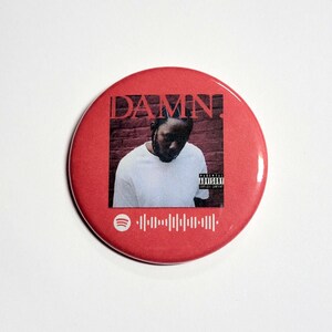 Kendrick Lamar Pins Buttons LARGE Spotify Code to Pimp A Butterfly Damn ...