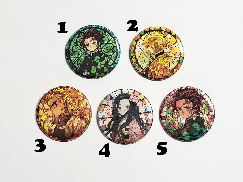 Demon Slayer Pins Buttons Tanjiro Kamado Nezuko Zenitsu Agatsuma ...