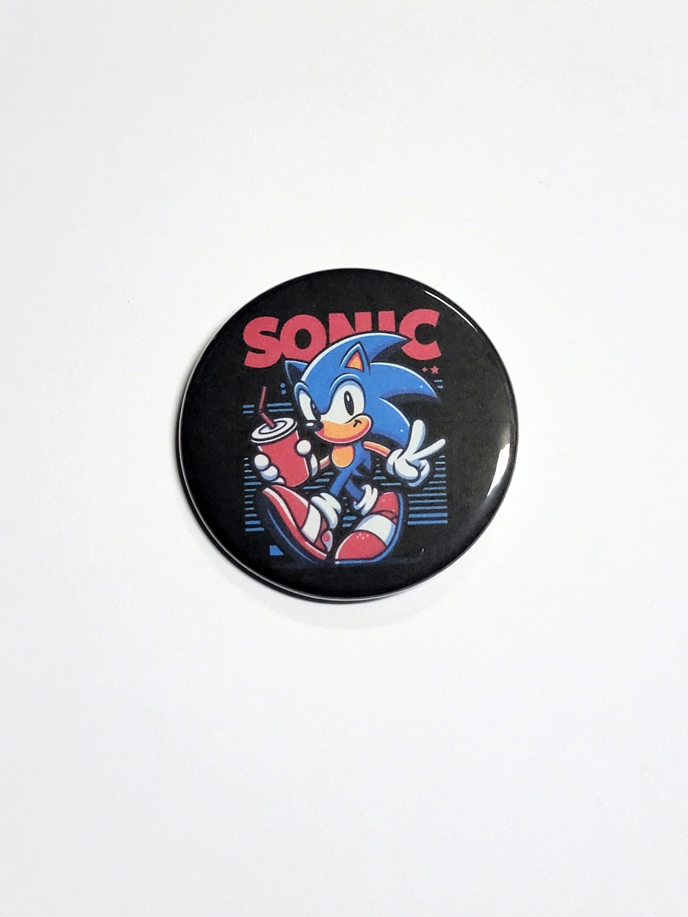 Sonic the Hedgehog Pins LARGE Buttons Video Game Sega Sonic Movie ...